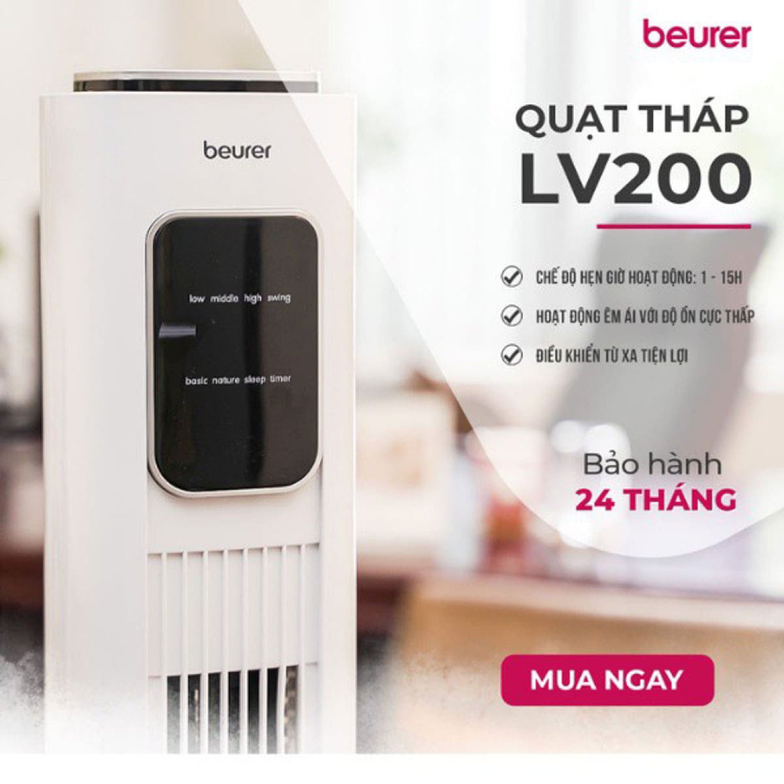 Quạt tháp Beurer LV200 chính hãng giá rẻ tieets kiệm điện
